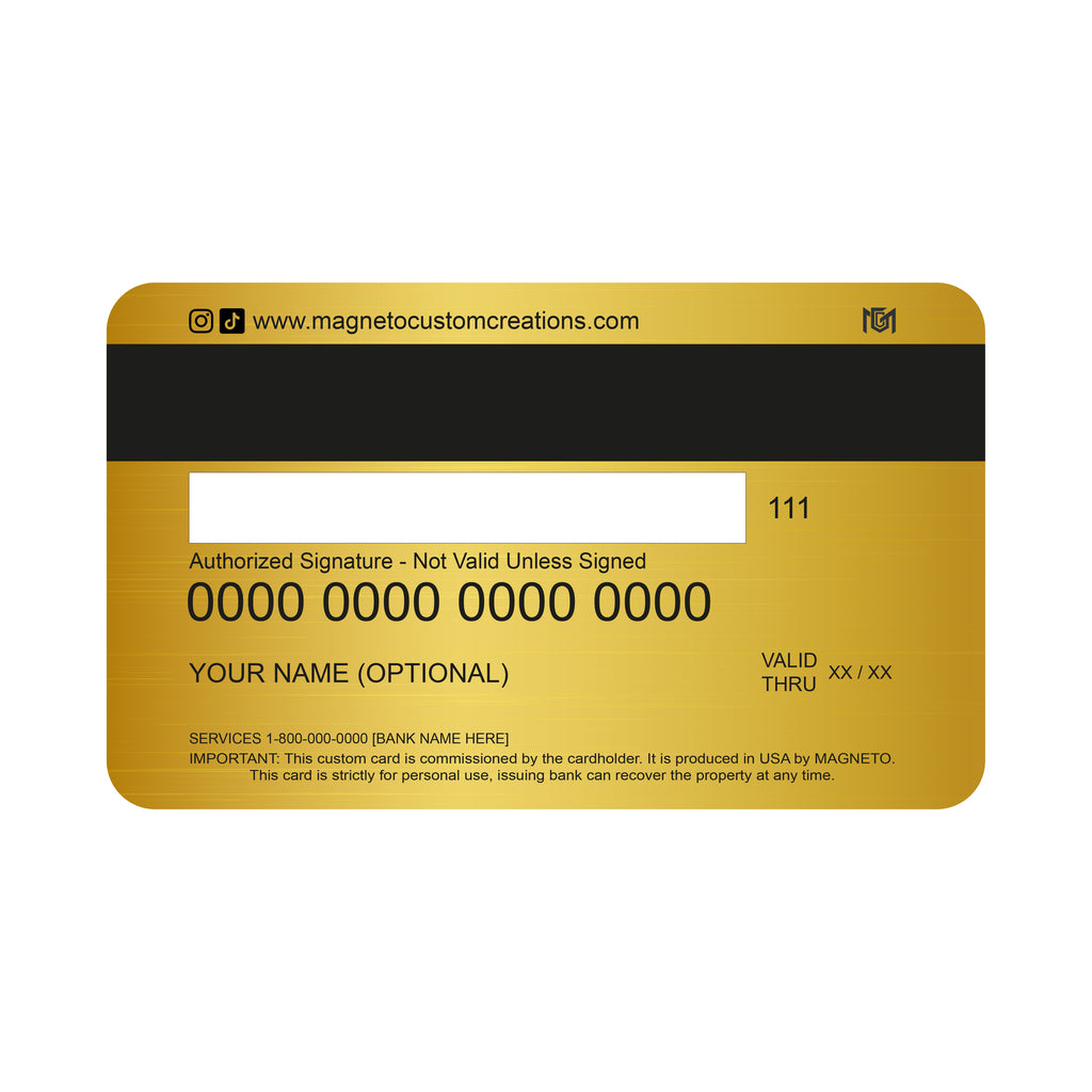 Customizable debit or credit card - Millionaire – Magneto Custom Creations